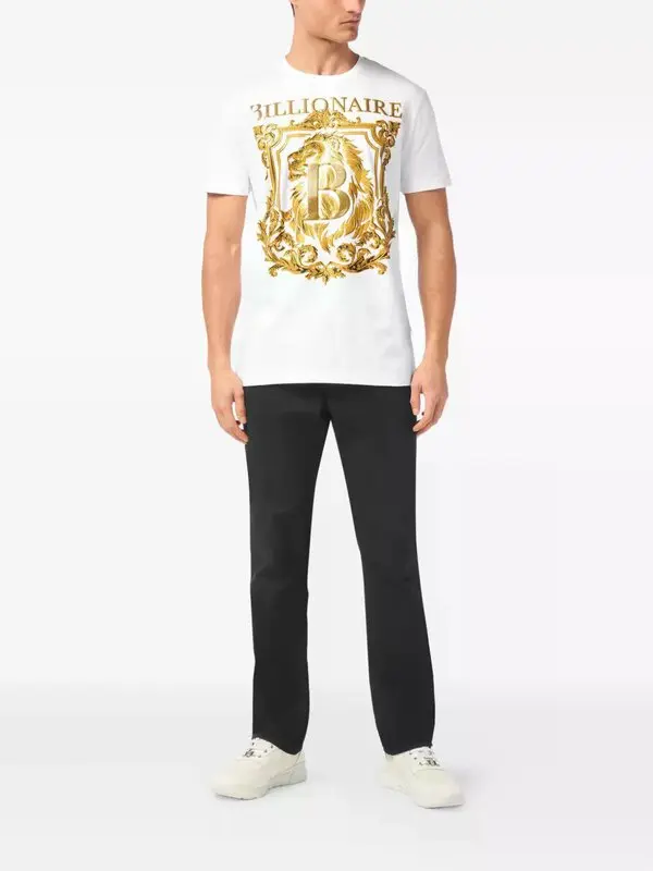 BILLIONAIRE Lion B Frame-print T-shirt - White