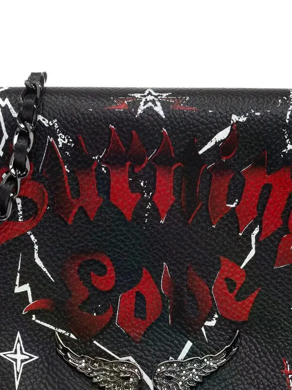 Zadig&Voltaire Rock Punk Leather Clutch Bag - Black
