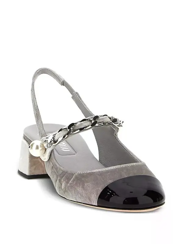Miu Miu 35mm Velvet Slingback Pumps
