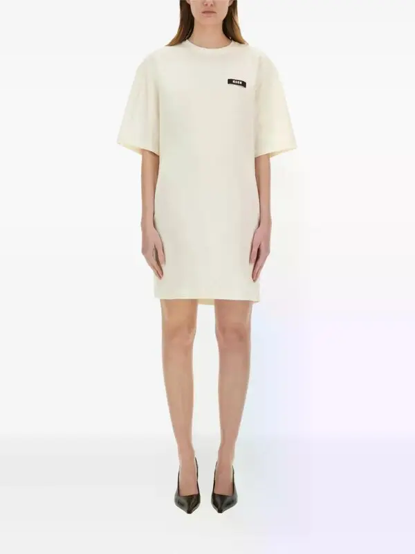 MSGM Logo-patch Mini Dress
