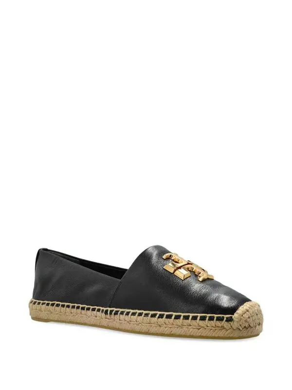 Tory Burch Eleanor Logo-embellished Leather Espadrilles