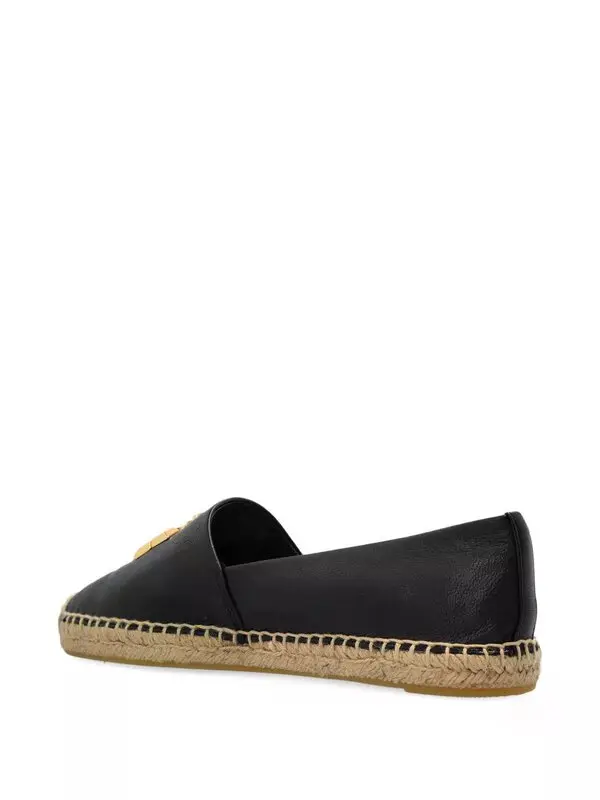 Tory Burch Eleanor Logo-embellished Leather Espadrilles