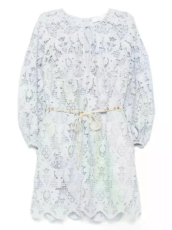 Zimmermann Coco Lace Mini Dress - Blue