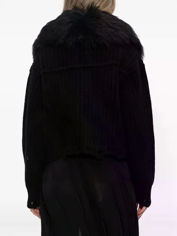 Blumarine Faux-fur-trim Button-up Jacket