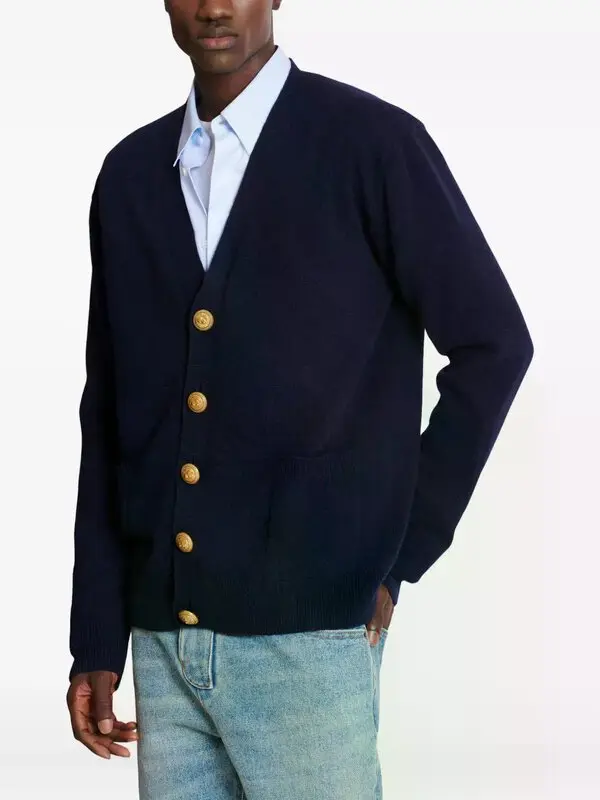 Balmain Knitted Cardigan - Blue