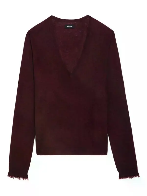 Zadig&Voltaire Rivy V-neck Long-sleeve Sweater