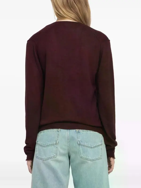 Zadig&Voltaire Rivy V-neck Long-sleeve Sweater