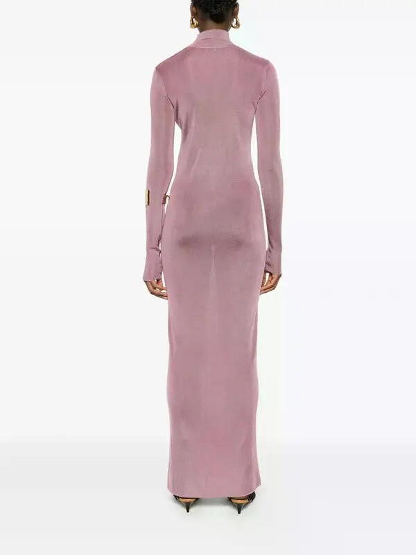 Saint Laurent Long-sleeve Maxi Dress - Pink