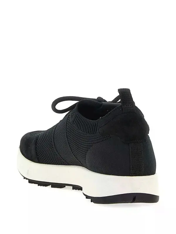 Kiton Mesh-panelled Lace-up Sneakers - Black