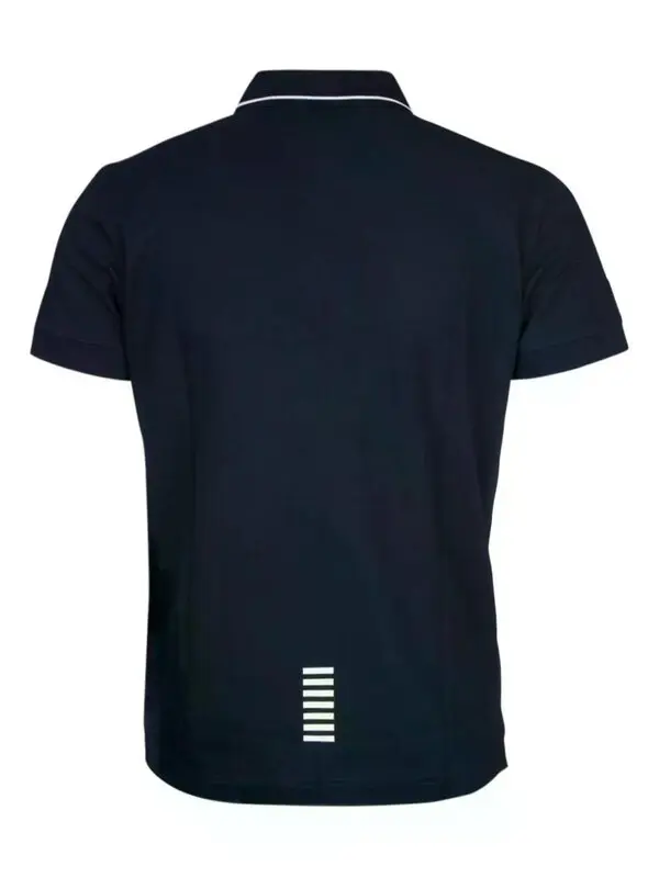 EA7 Logo-print Polo Shirt - Blue