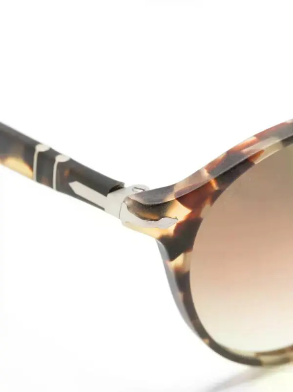 Persol Tortoiseshell Round Frame Sunglasses - Grey