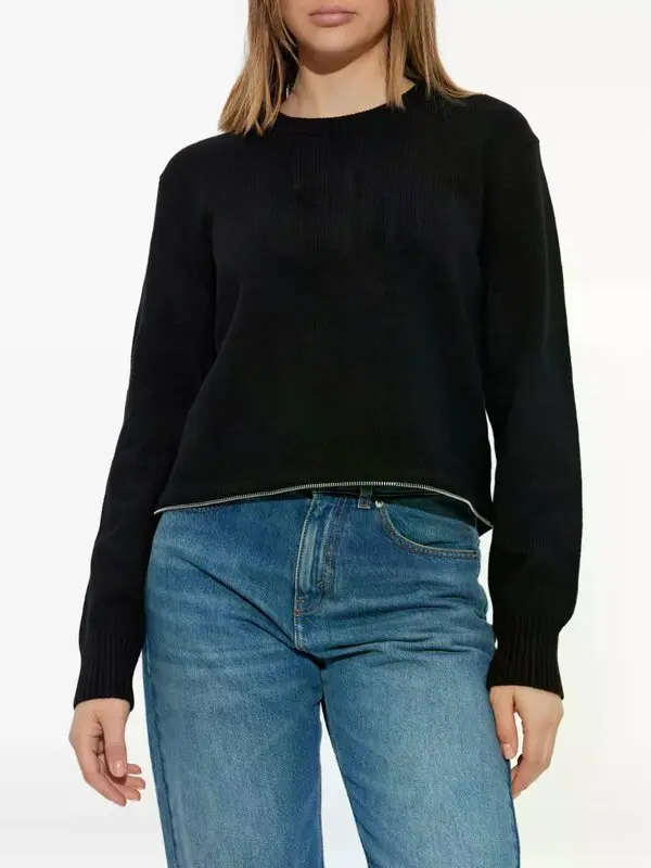 Helmut Lang Crew-neck Cropped Sweater