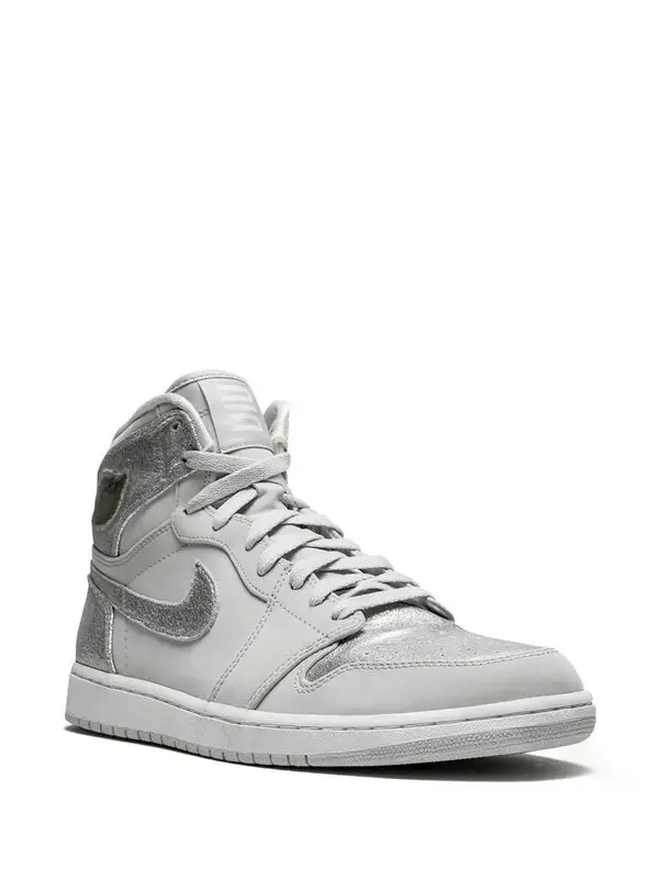 JORDAN Air 1 Retro Hi Silver 25th Anniversary Sneakers - Grey
