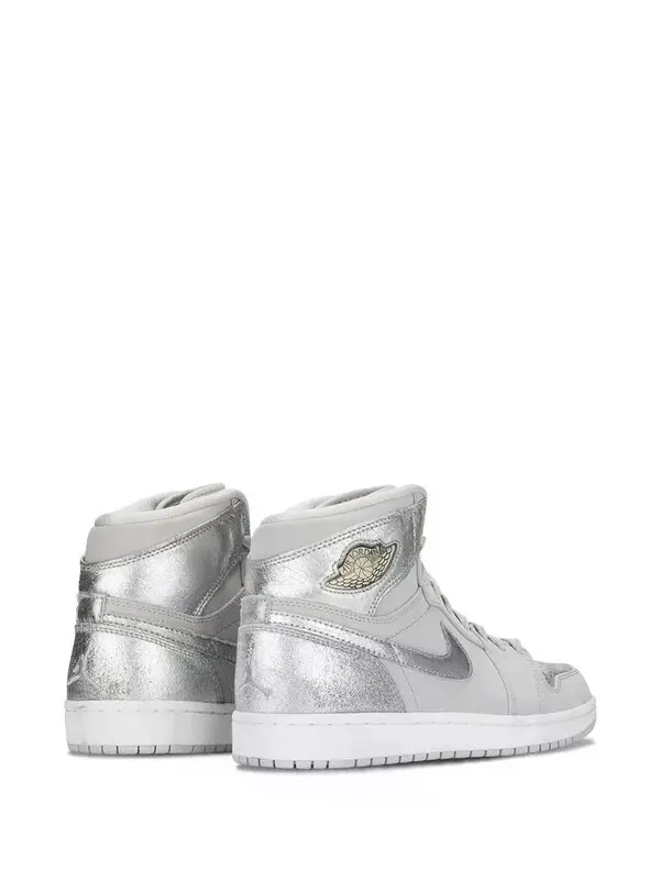 JORDAN Air 1 Retro Hi Silver 25th Anniversary Sneakers - Grey