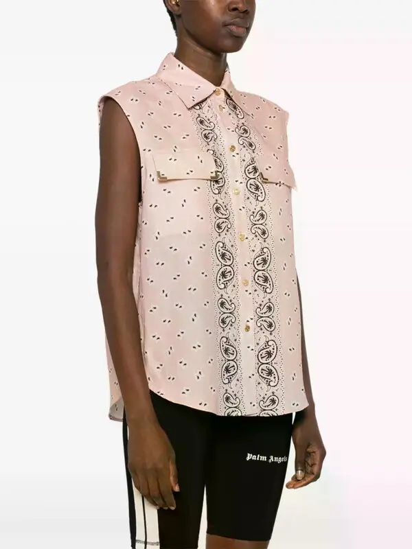 Palm Angels Paisley-print Sleeveless Shirt