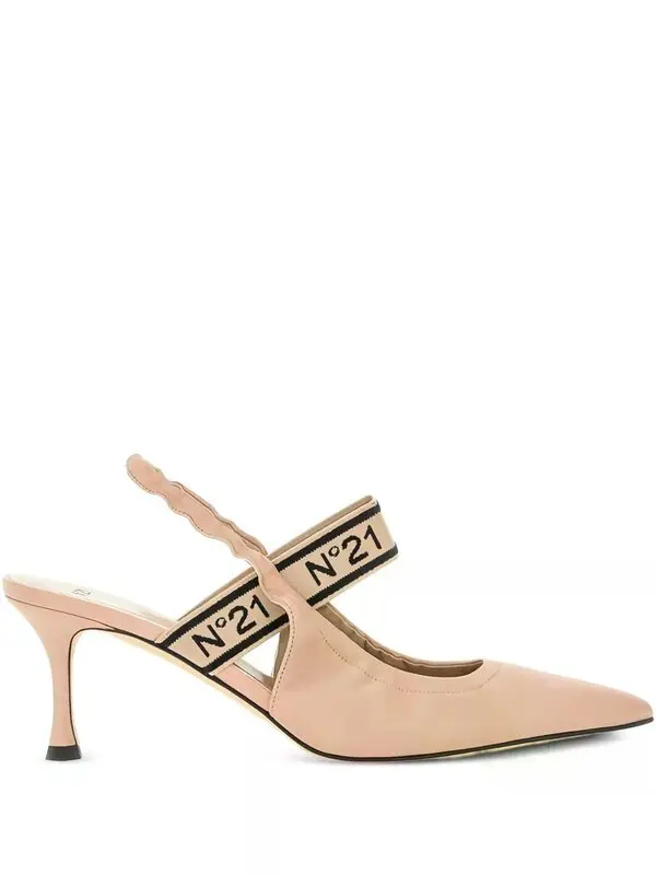 N°21 Pointed-toe Slingback Pumps - Neutrals