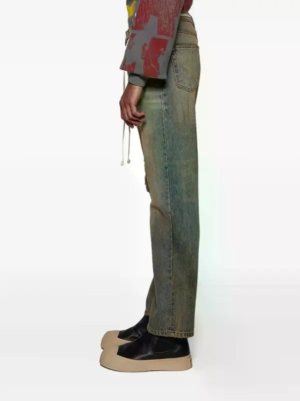 RRR123 Distressed Slim-cut Denim Jeans