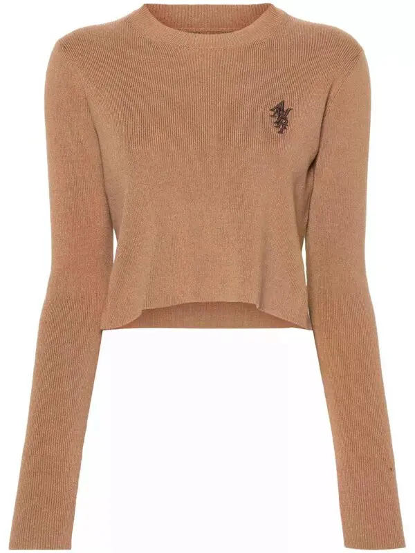 Amiri Logo-embroidered Cropped Jumper