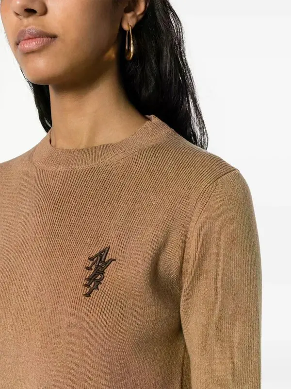 Amiri Logo-embroidered Cropped Jumper