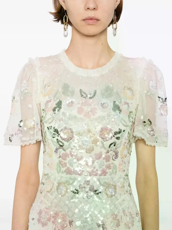 NEEDLE & THREAD Sequin Embellished Dress