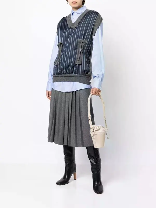 MAISON MARGIELA Mini Leather Bucket Bag - Brown