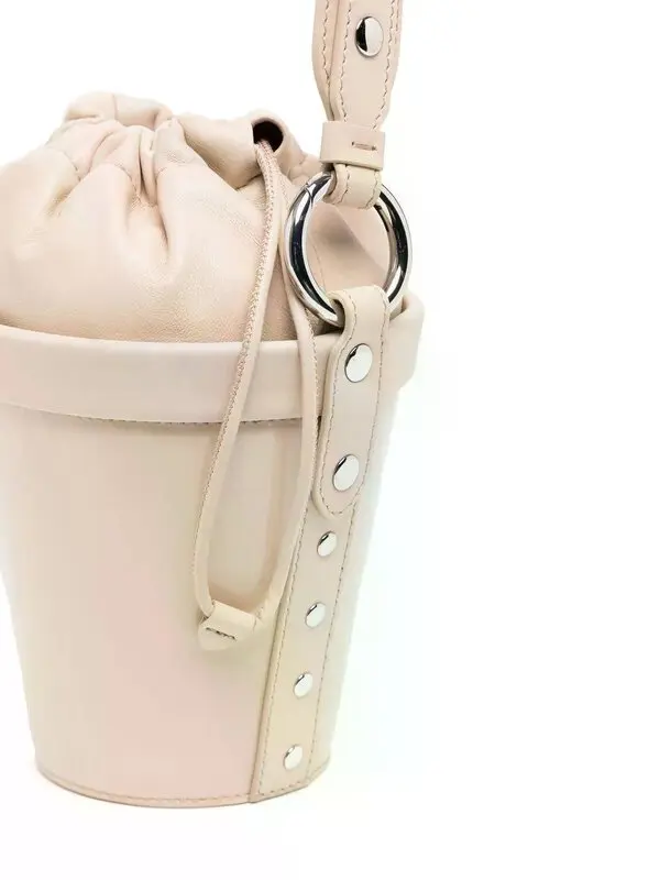 MAISON MARGIELA Mini Leather Bucket Bag - Brown