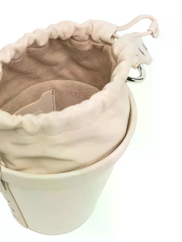 MAISON MARGIELA Mini Leather Bucket Bag - Brown