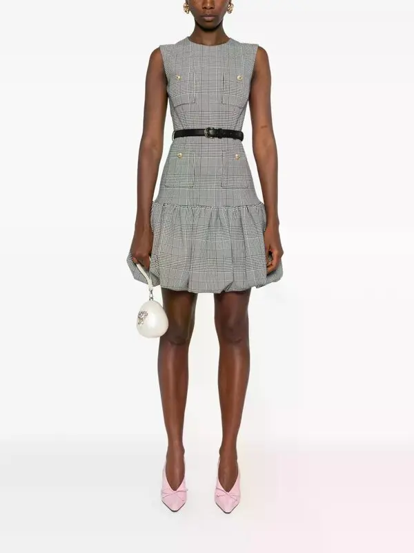 SELF-PORTRAIT Checked Mini Dress