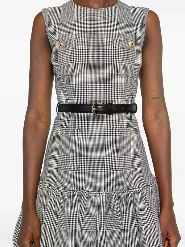 SELF-PORTRAIT Checked Mini Dress