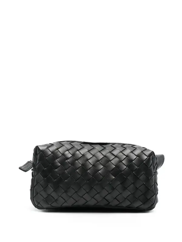 Officine Creative Woven Leather Wash Bag