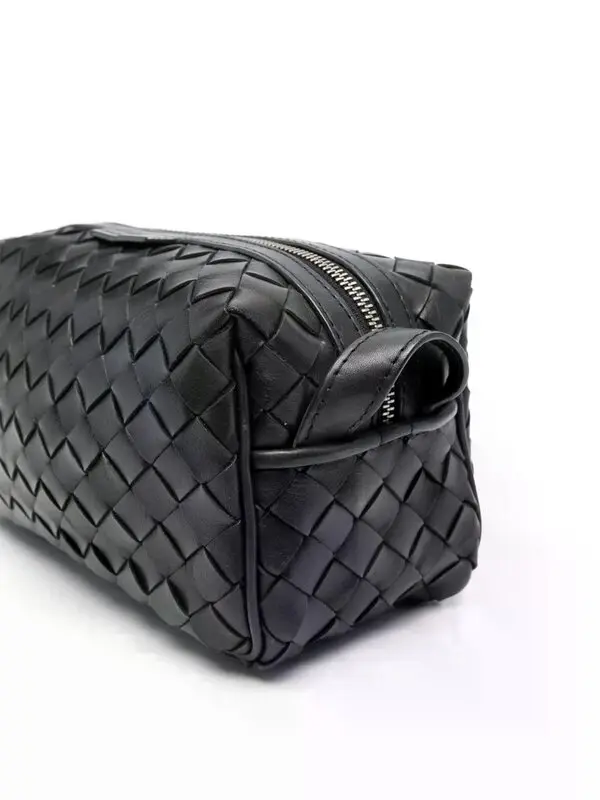 Officine Creative Woven Leather Wash Bag
