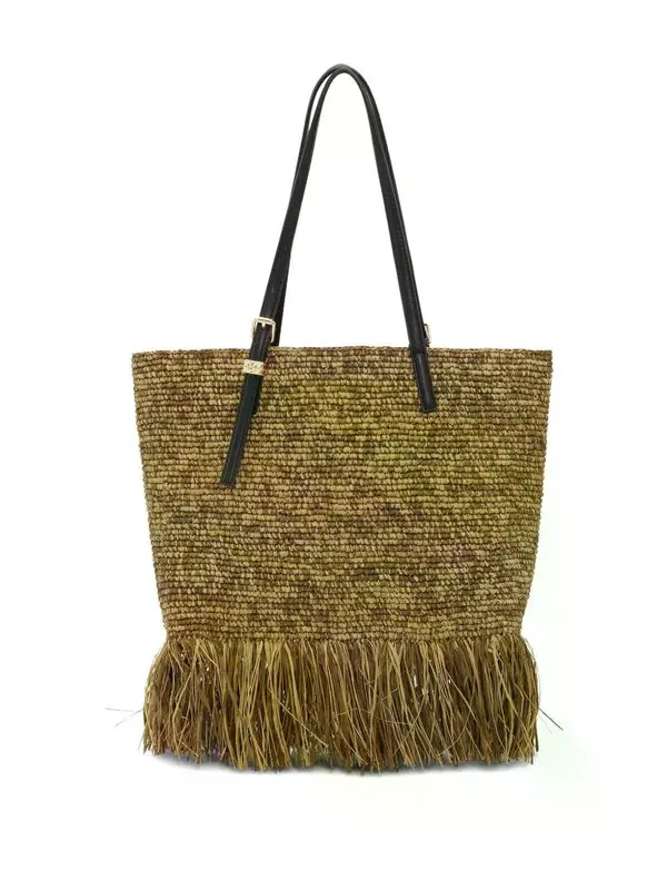 GANNI Raffia Tote Bag