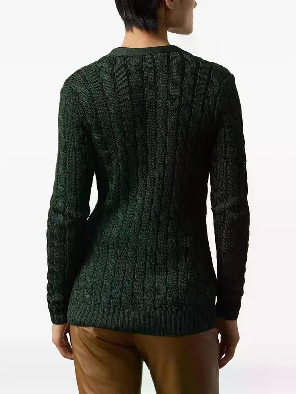 Ralph Lauren Cable-knit Silk Cardigan
