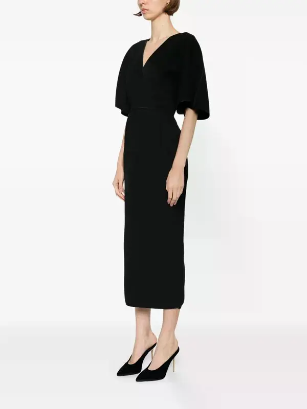 Maticevski V-neck Short Sleeve Dress - Black