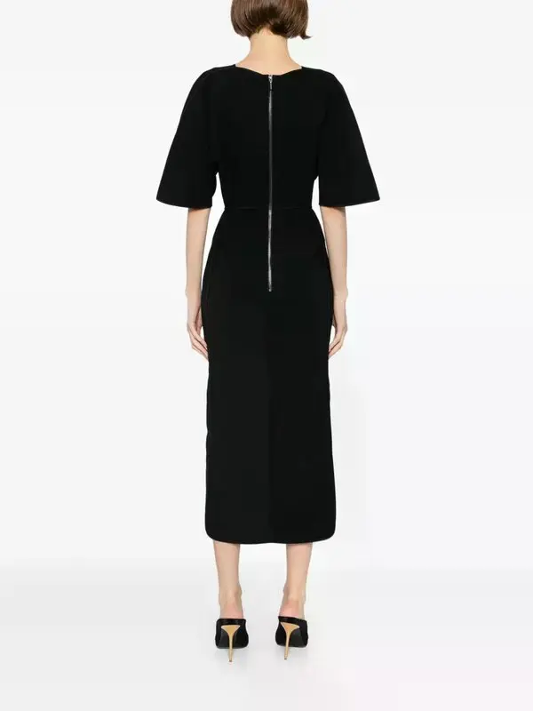 Maticevski V-neck Short Sleeve Dress - Black