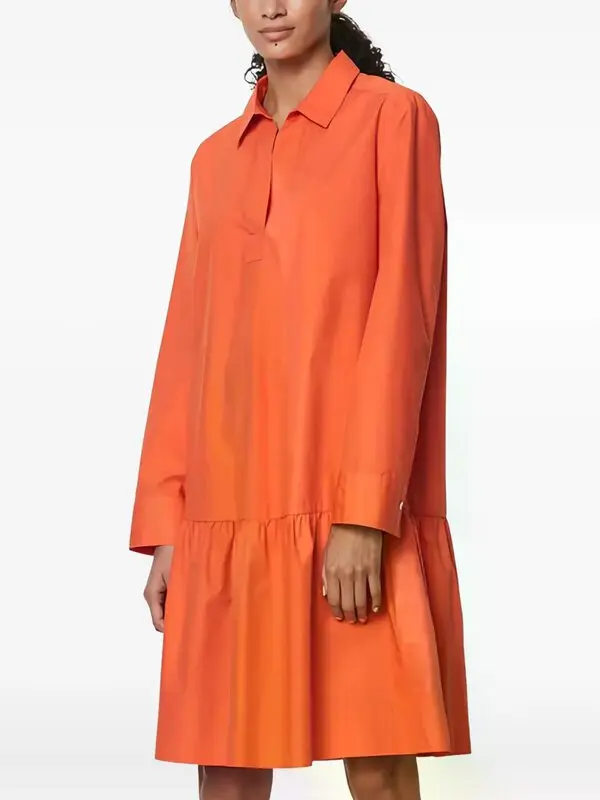 Marc O'polo Collared Tiered Dress - Orange