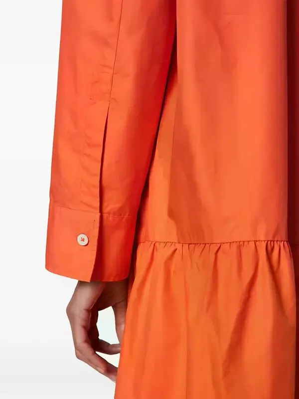 Marc O'polo Collared Tiered Dress - Orange