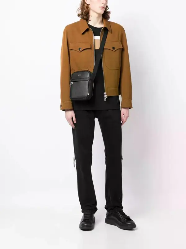 BOSS Leather Messenger Bag