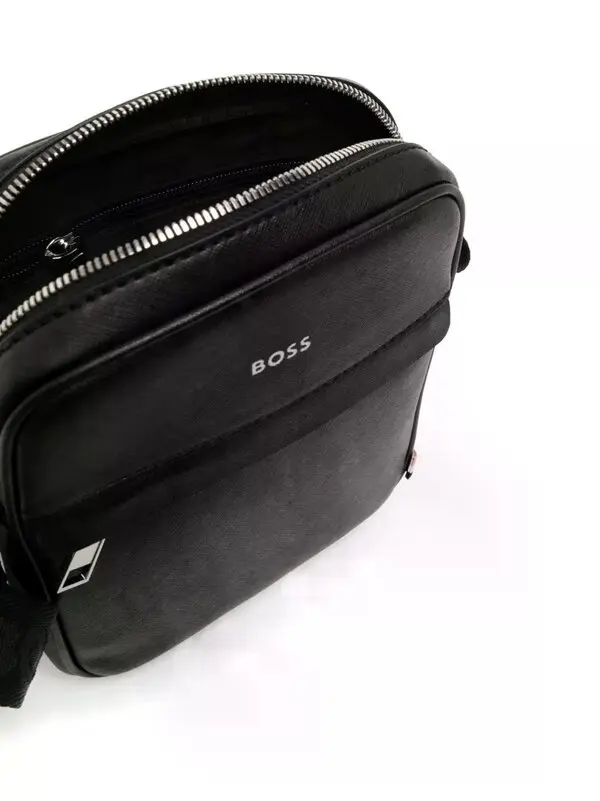 BOSS Leather Messenger Bag