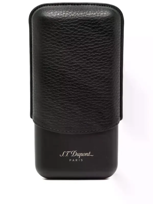 S.t. Dupont Grained-leather Cigar Case - Black