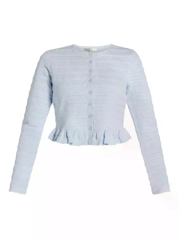 LoveShackFancy Rogan Cardigan - Blue