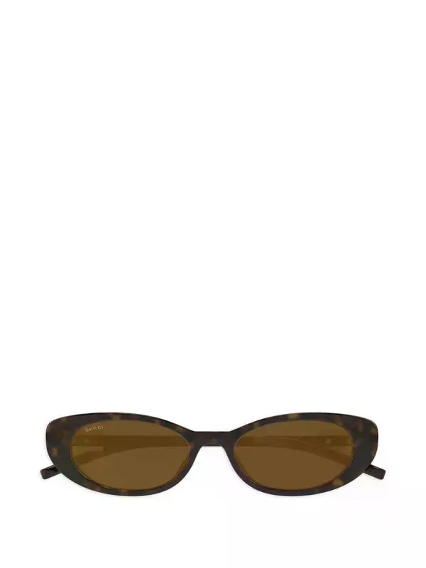 Gucci Oval Frame Sunglasses - Brown