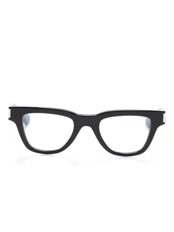 Saint Laurent Geometric Frame Eyeglasses - Black