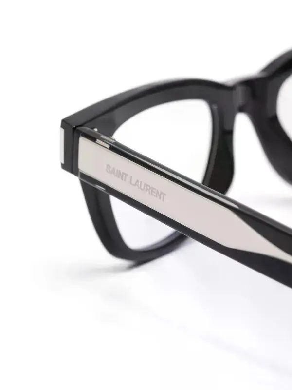 Saint Laurent Geometric Frame Eyeglasses - Black