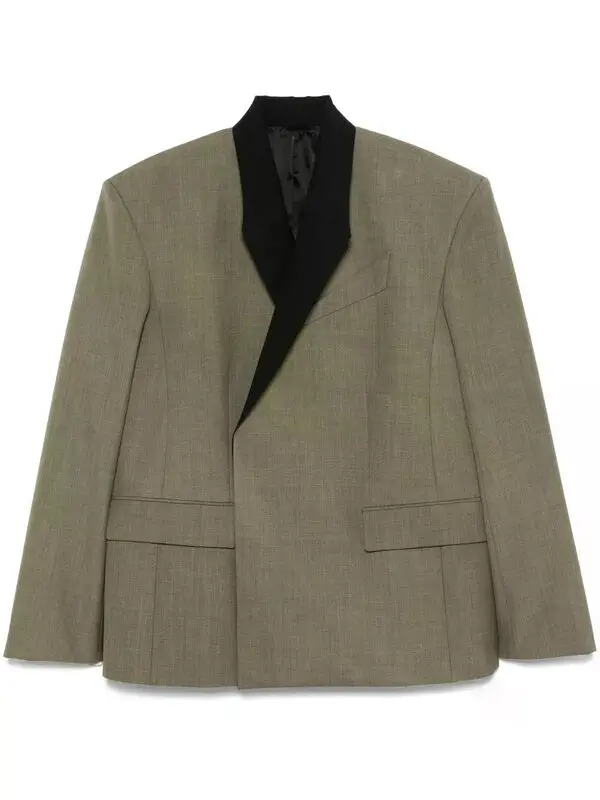 MUGLER Contrast-lapels Blazer