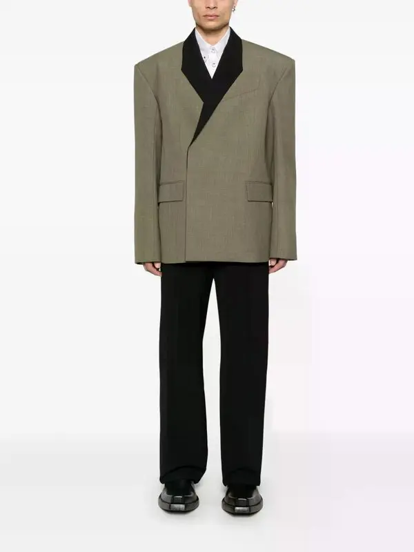 MUGLER Contrast-lapels Blazer