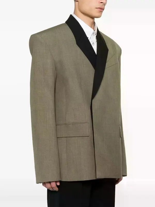 MUGLER Contrast-lapels Blazer