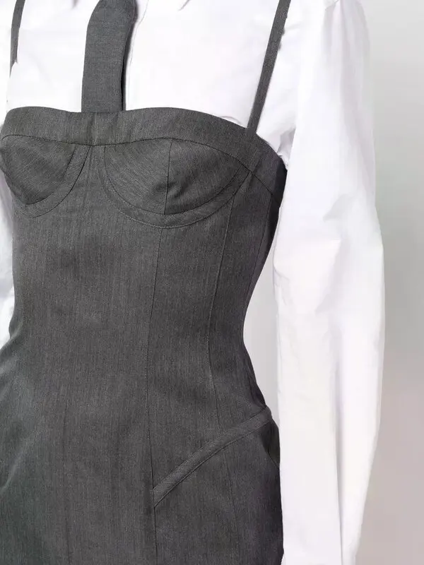Thom Browne Corset-style Wool Pencil Dress