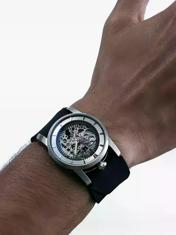 FOB PARIS Skeleton Automatic Watch - Silver