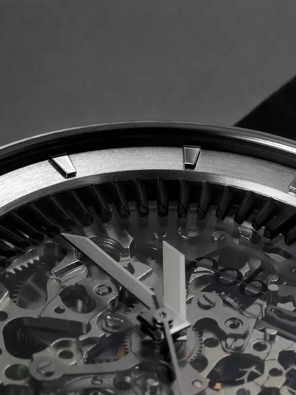 FOB PARIS Skeleton Automatic Watch - Silver